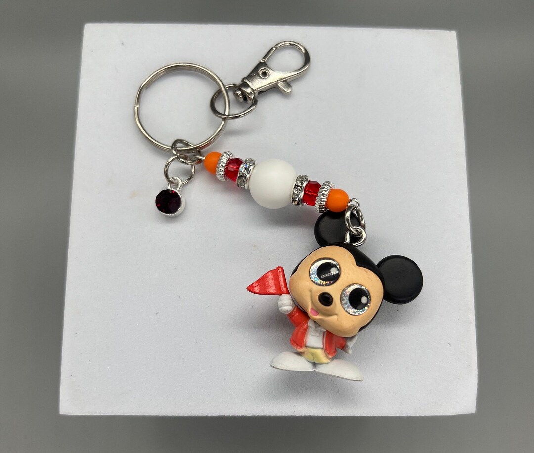 Disney Mickey Mouse Keychain Lanyard Doorables/donald Duck Keyring ...