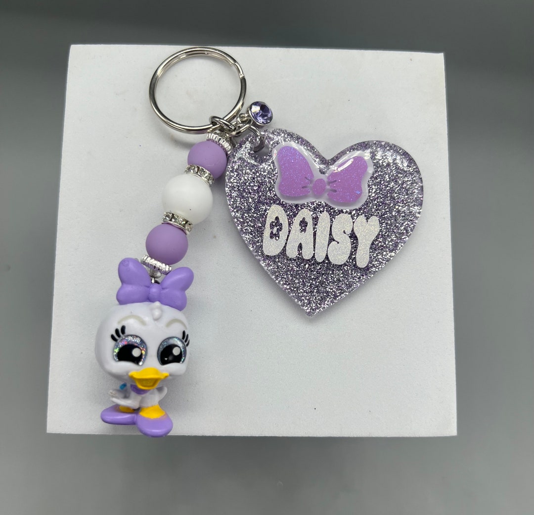 Daisy Duck Glitter Keychain Doorables/daisy Duck - Etsy