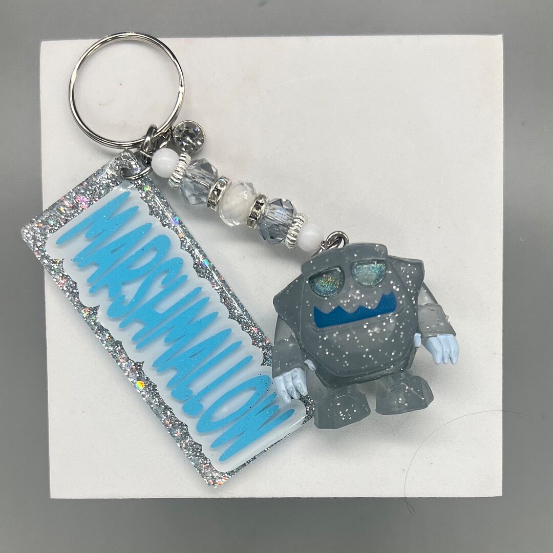 Marshmallow From Frozen Glitter Keychain Doorables/princess Elsa ...