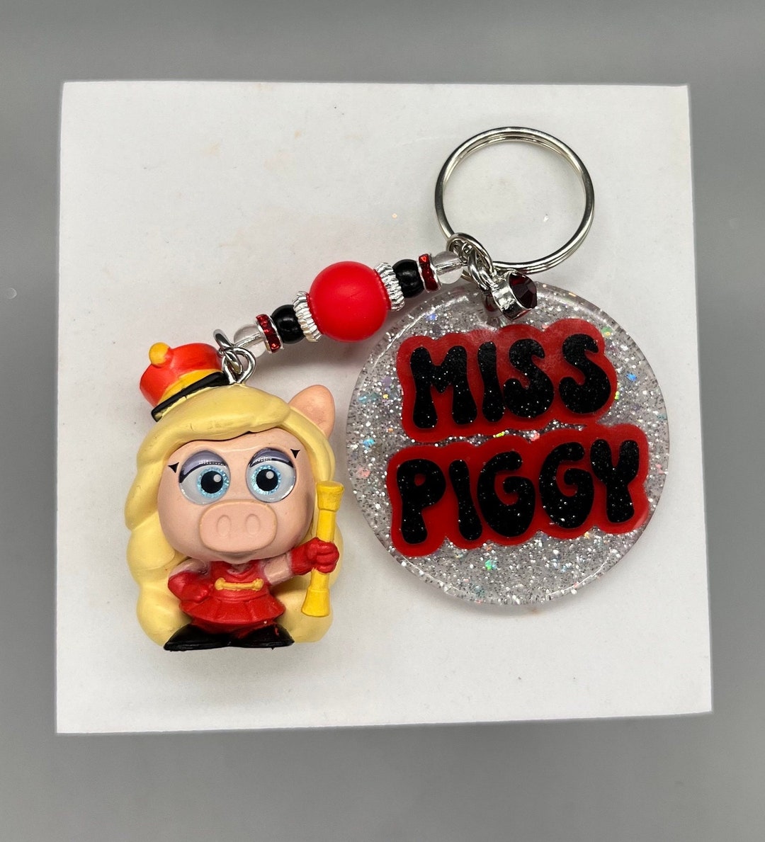RARE Miss Piggy From the Muppets Glitter Keychain Doorables/miss Piggy ...
