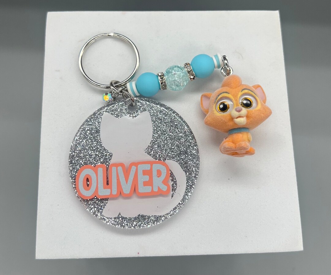 Oliver the Cat From Oliver and Company Glitter Keychain/kitten Keychain ...