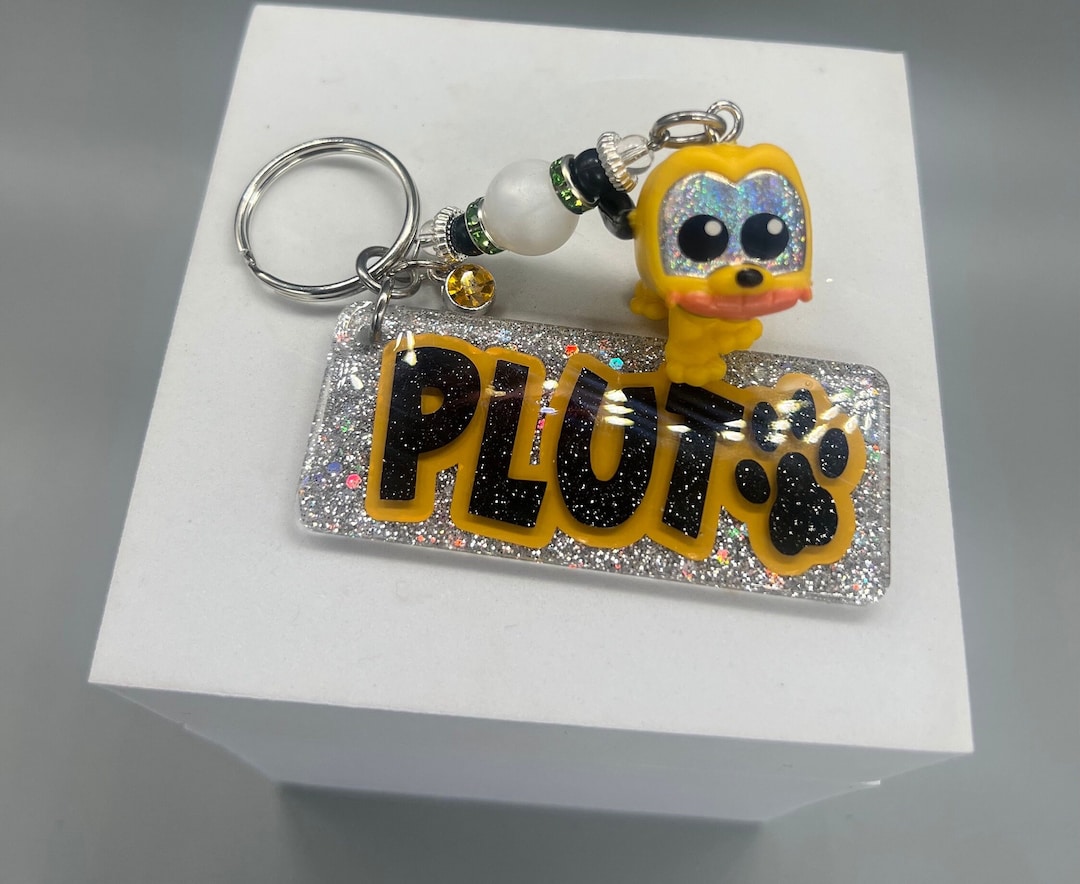 Pluto Glitter Keychain Doorables/pluto Keyring/doorables Pen/pluto ...