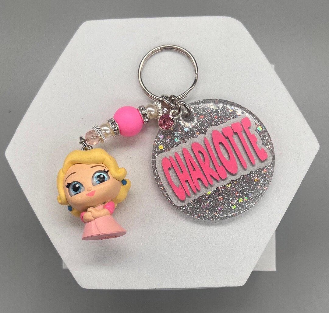 Chatlotte From Princess and the Frog Glitter Keychain Doorables/tiana ...