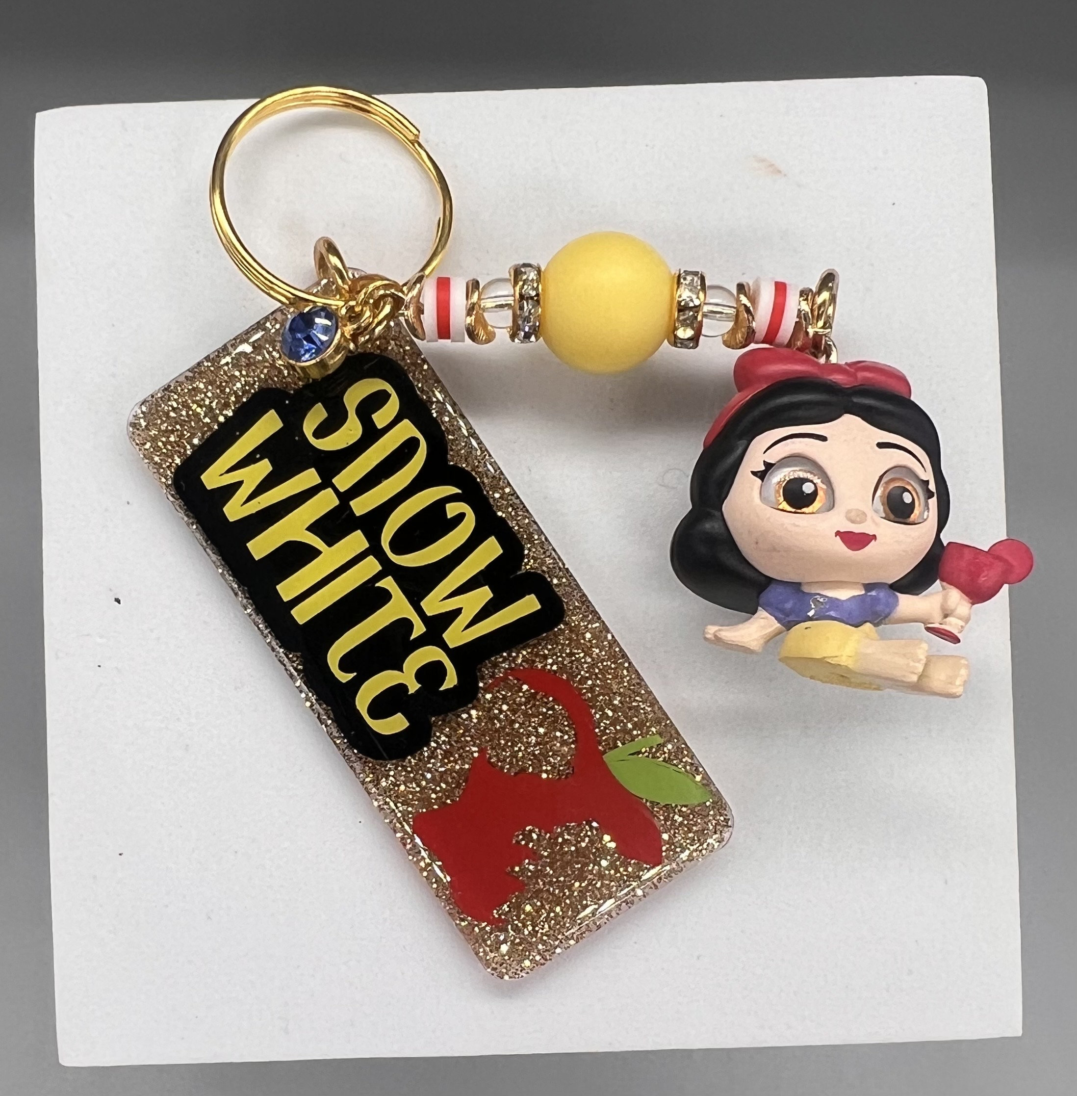 Snow White Princess Glitter Keychain Doorables/seven Dwarfs/ Backpack ...