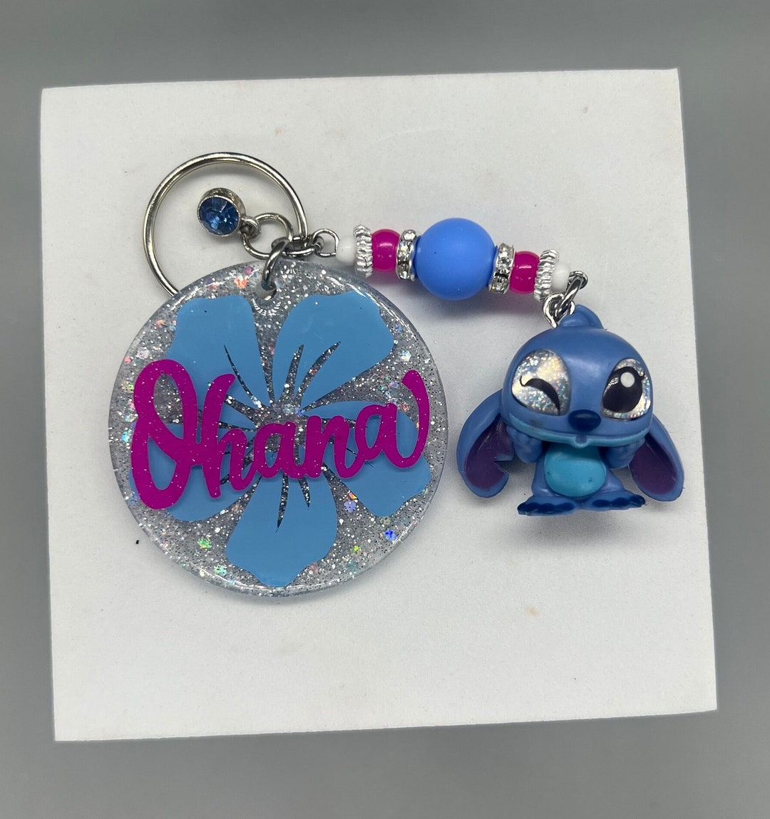 Stitch From Lilo and Stitch Glitter Keychain Doorables/stitch Key Ring ...
