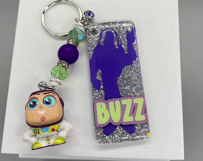 Buzz Lightyear Toy Story Glow in the Dark Glitter Keychain Doorables ...