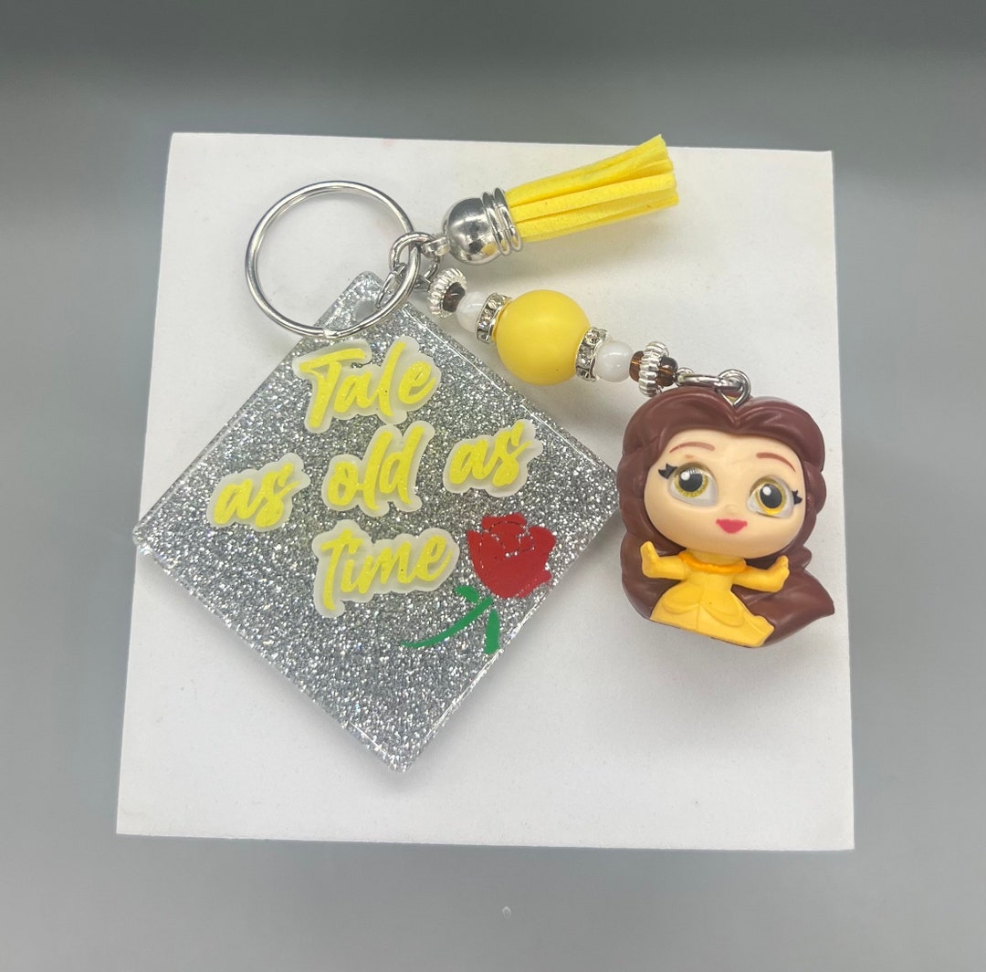 Princess Belle From Beauty and the Beast Glitter Keychain Doorables ...