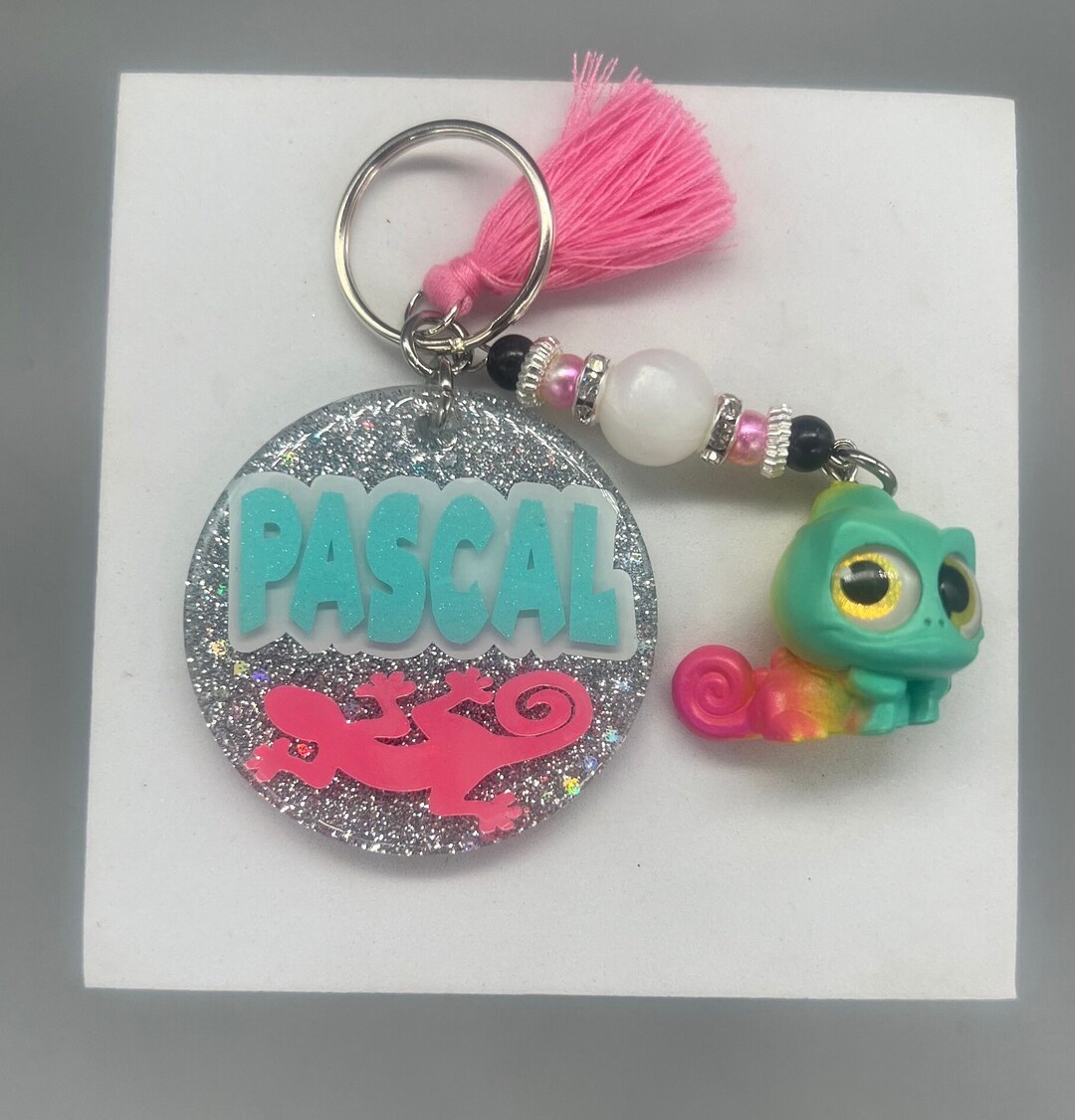 Rapunzel Pascal Chameleon Tangled Keychain Doorables/rapunzel Keyring ...