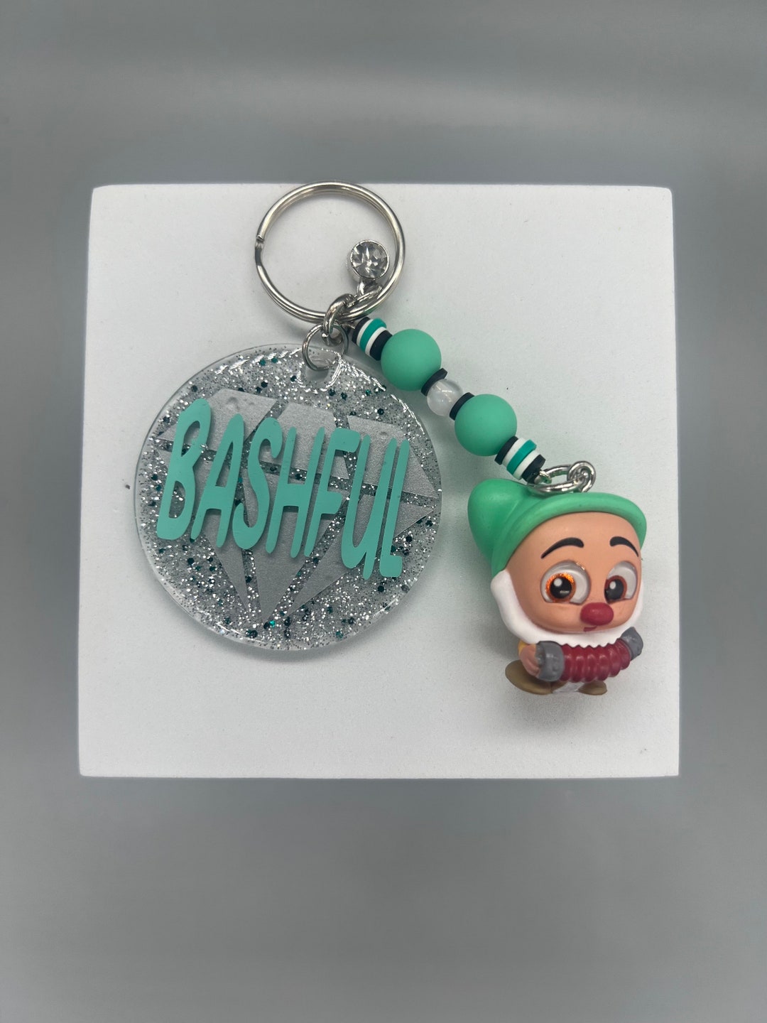 Snow White Bashful Dwarf Glitter Keychain Doorables - Etsy