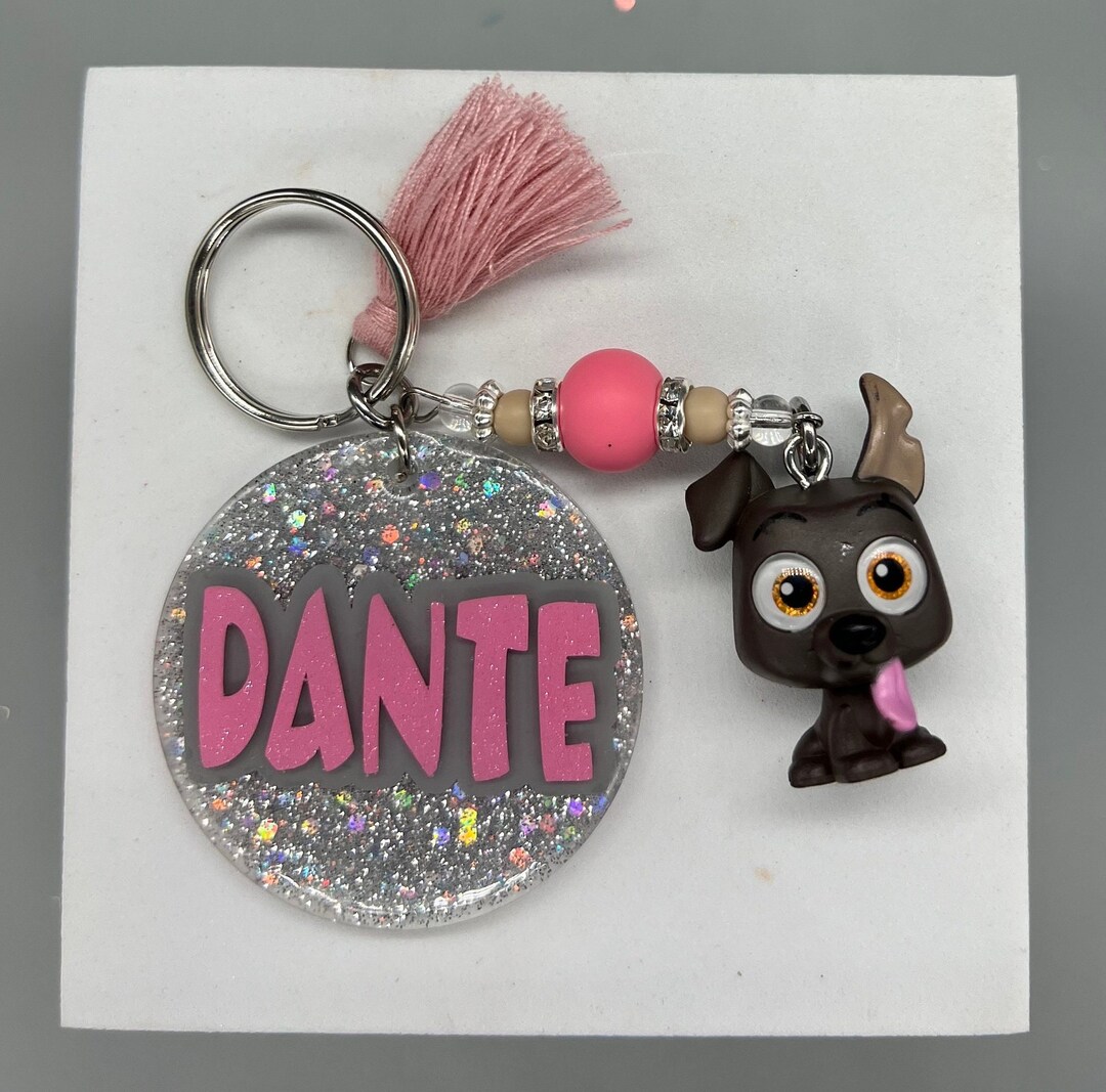 Dante the Dog From Coco Glitter Keychain Doorables/disney Keyring/dog ...