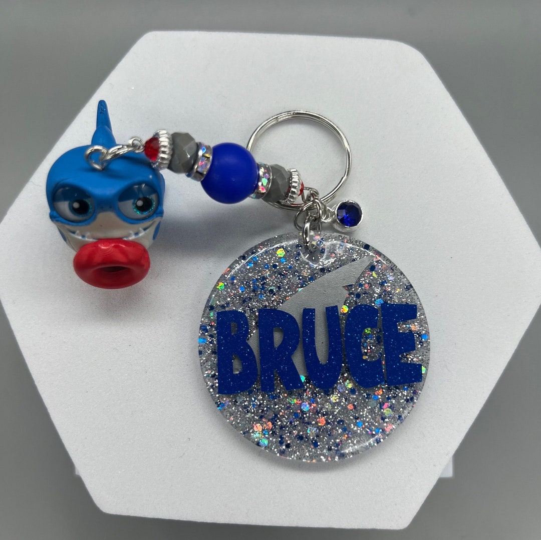 Bruce the Shark From Finding Nemo Glitter Keychain Doorables/shark ...