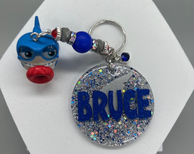 Bruce the Shark From Finding Nemo Glitter Keychain Doorables/shark ...
