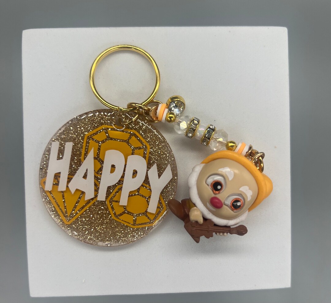 Snow White Happy Dwarf Glitter Keychain Doorables - Etsy