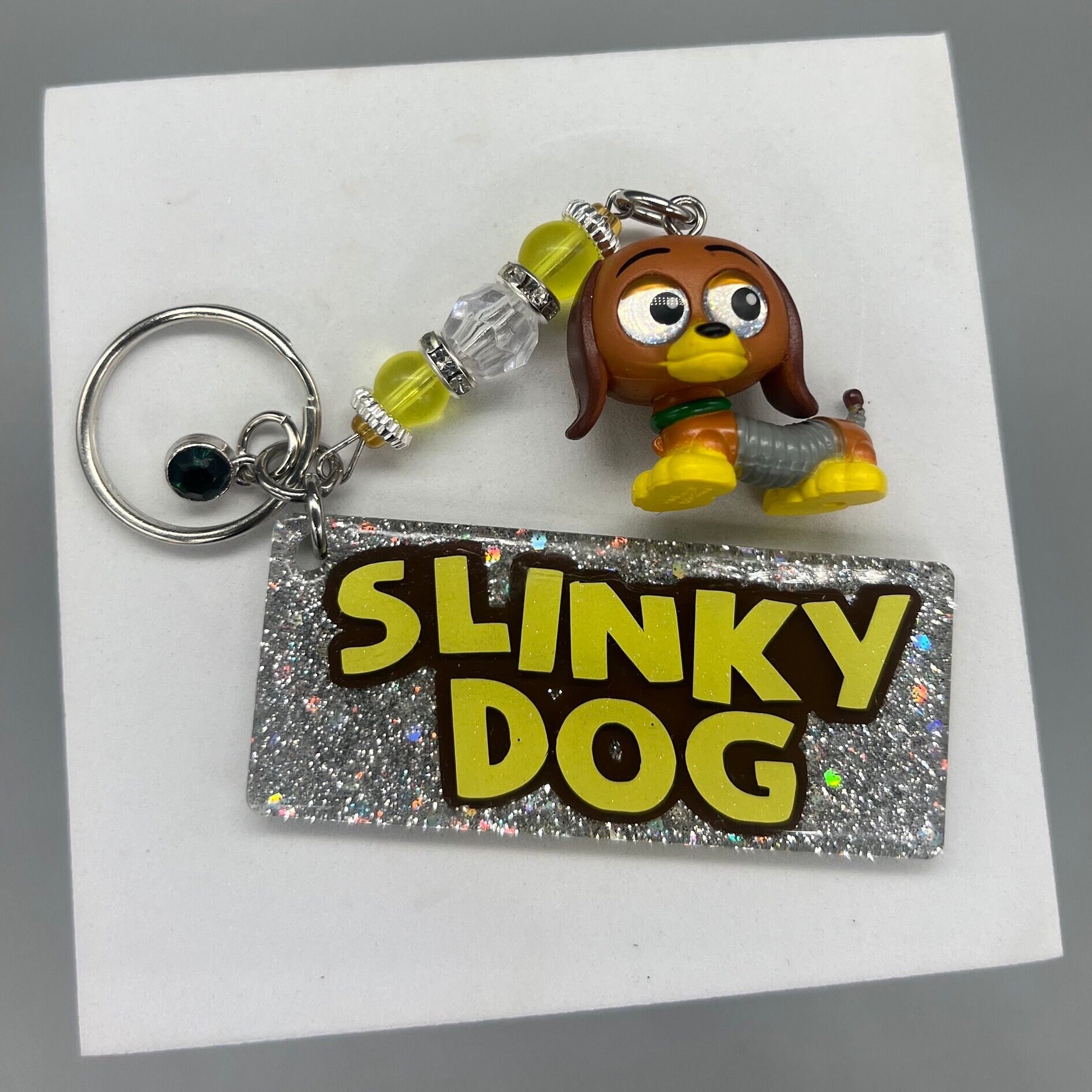 Slinky Dog From Toy Story Glitter Keychain Doorables/slinky - Etsy