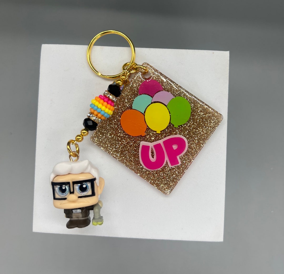 Carl Fredricksen From UP Glitter Keychain Doorables/doorables Pen/pixar ...