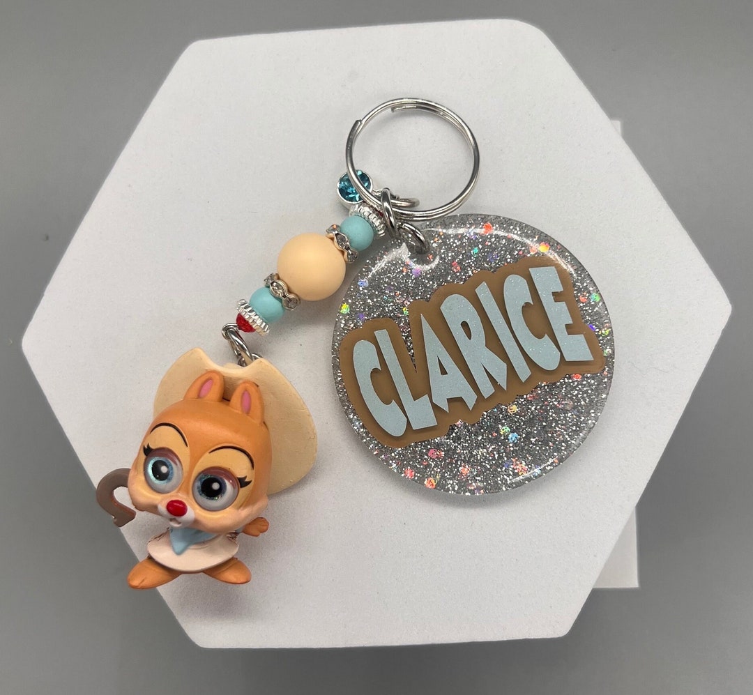 Clarice the Chipmunk Glitter Keychain Doorables/clarice Keyring ...