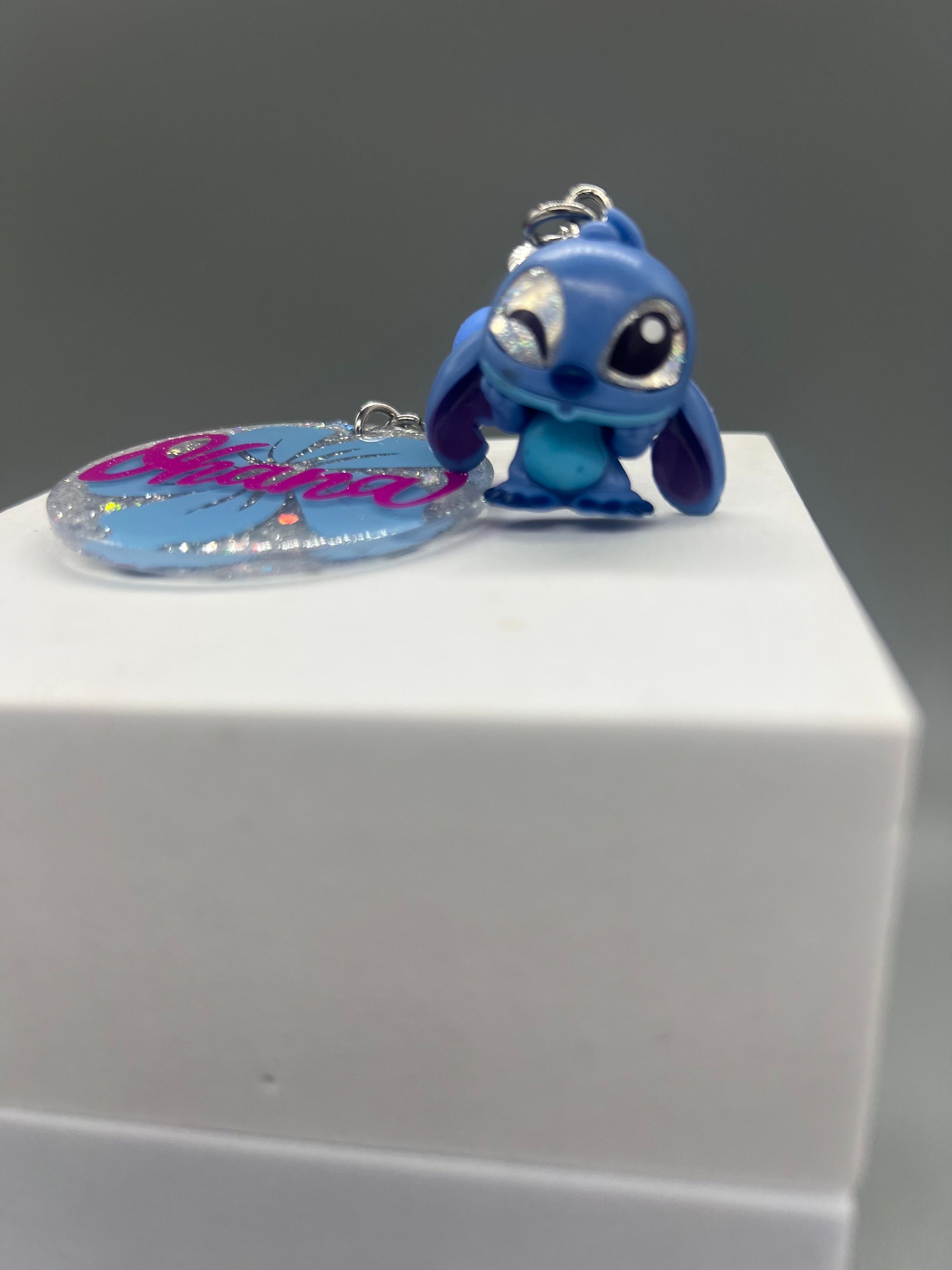 Stitch From Lilo and Stitch Glitter Keychain Doorables/stitch Key Ring ...