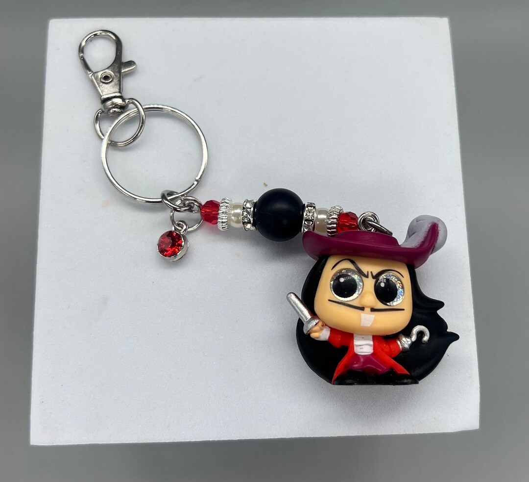 Disney Captain Hook Keychain Lanyard Doorables/peter Pan Keyring/peter ...