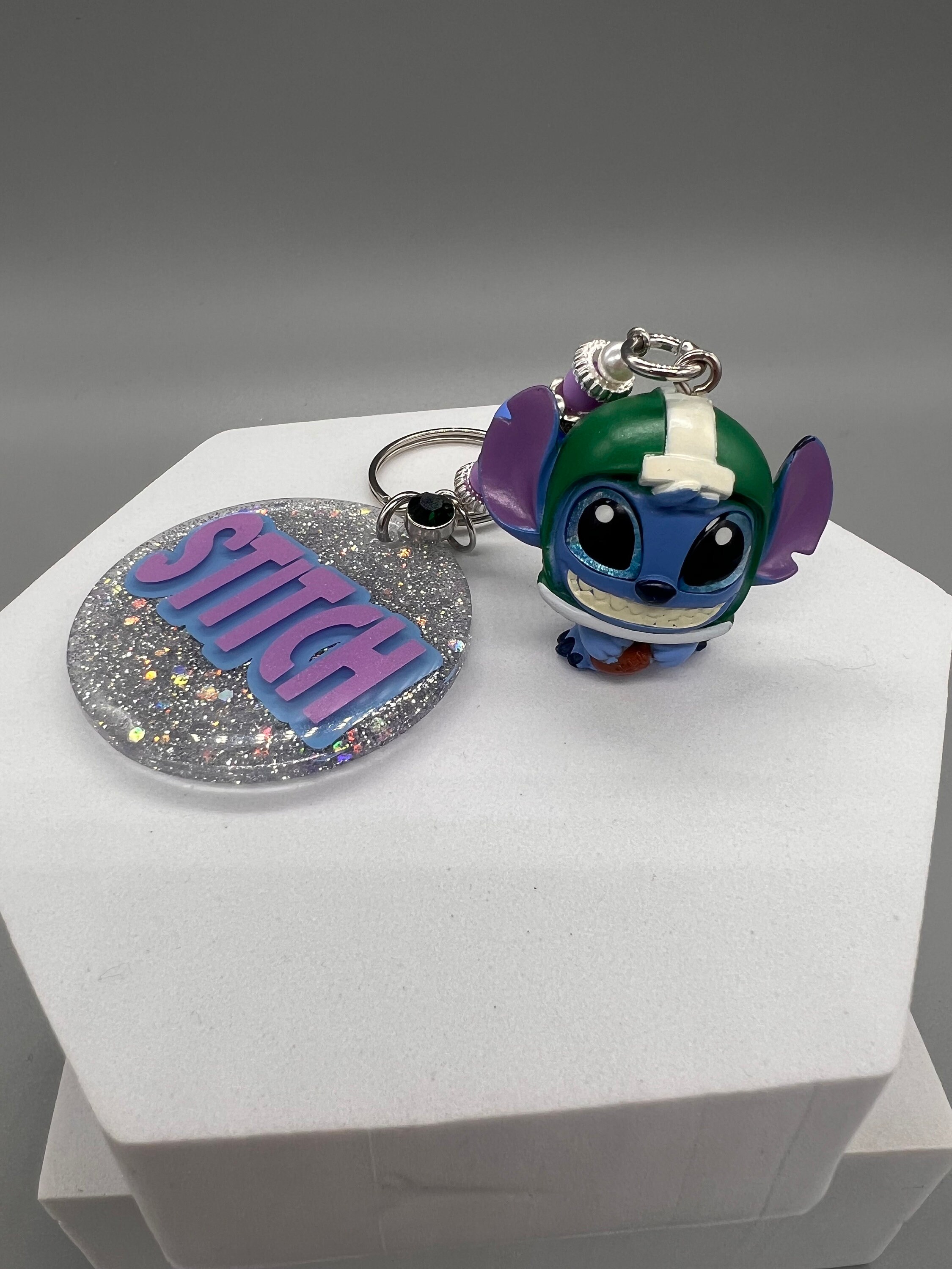Stitch From Lilo and Stitch Glitter Keychain Doorables/stitch Keyring ...