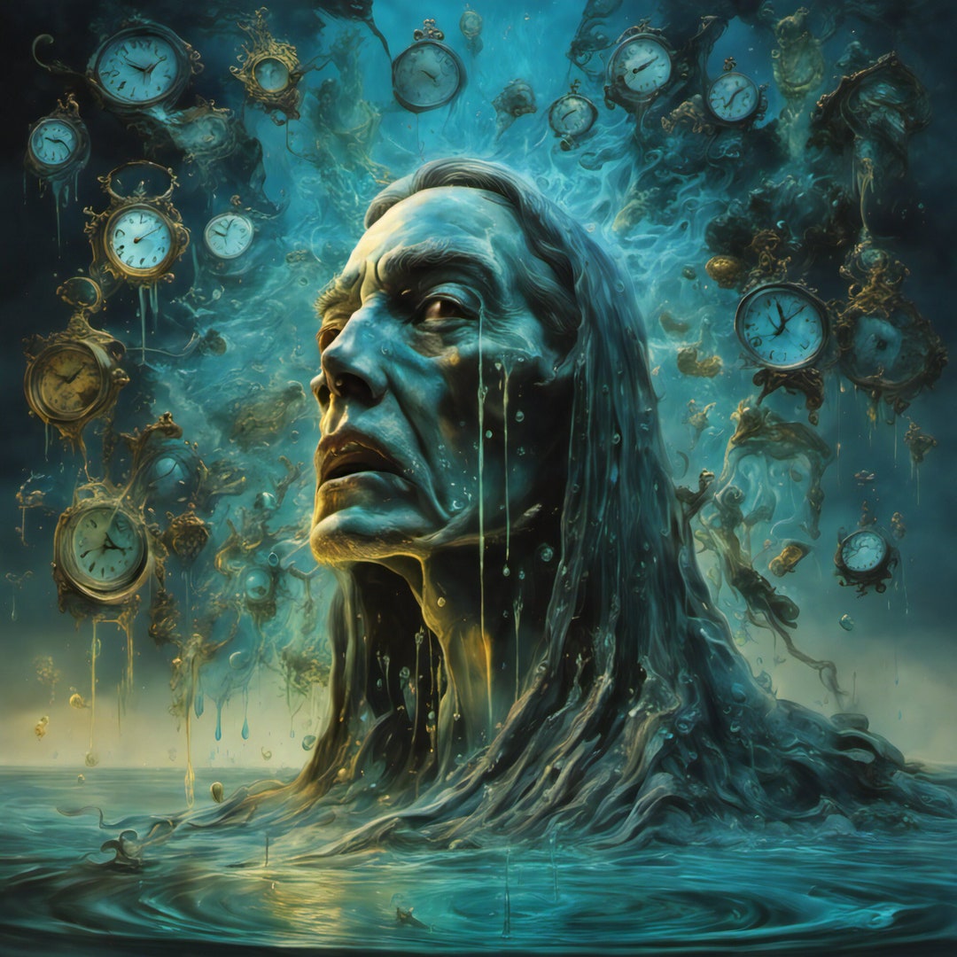 Unique Surreal Art Poster - Original Print - Undying Time Collection ...
