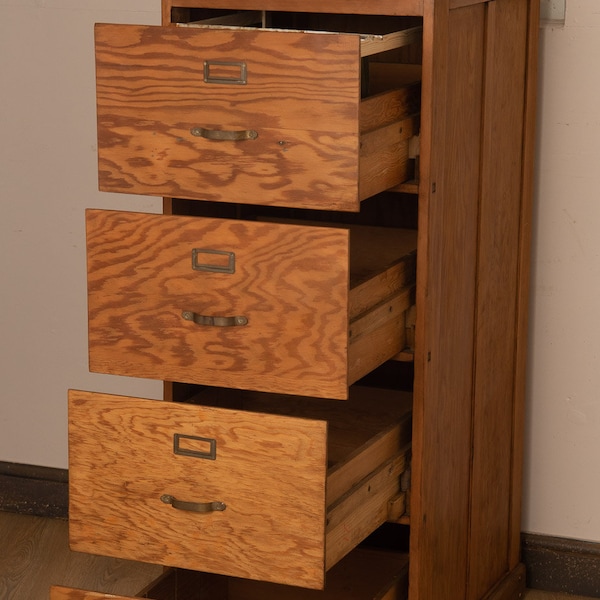 Wooden File Cabinet - Etsy