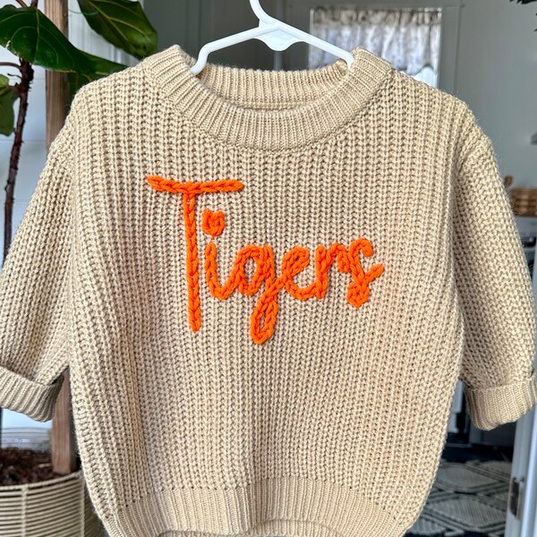 Embroidered Sweater Tigers - Etsy