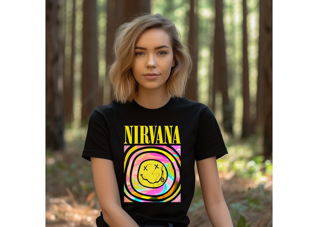 Nirvana Smile Shirt Nirvana Smile T-shirt Nirvana Smiley - Etsy