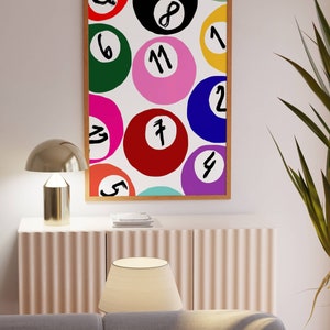 Pool Balls Poster, Billiards Poster, Feeling Lucky 8 Ball Art Print ...