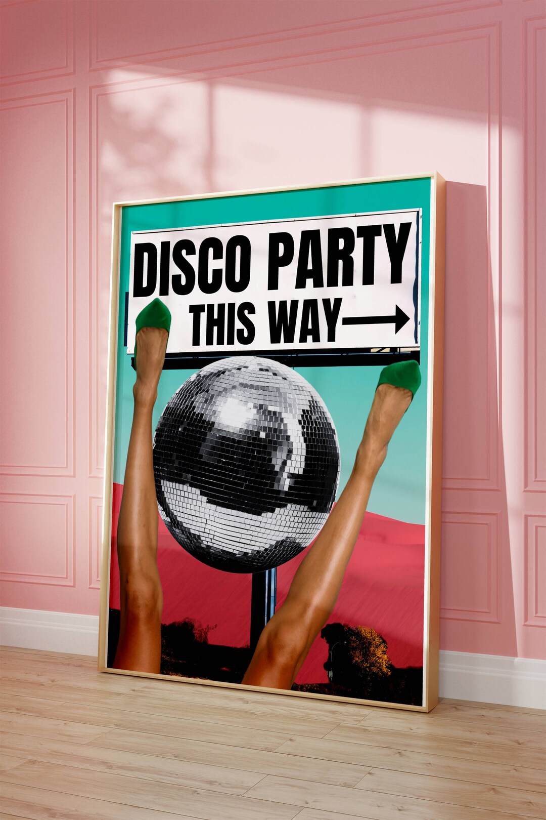 To the Disco Poster, Disco Print, Trendy Wall Art, Bar Cart Art, Disco ...