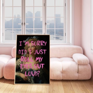 Roll My Eyes Poster, Trendy Vintage Prints, Edgy Wall Art, Sarcasm ...