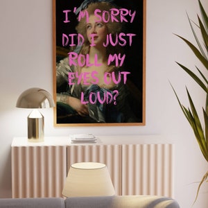 Roll My Eyes Poster, Trendy Vintage Prints, Edgy Wall Art, Sarcasm ...