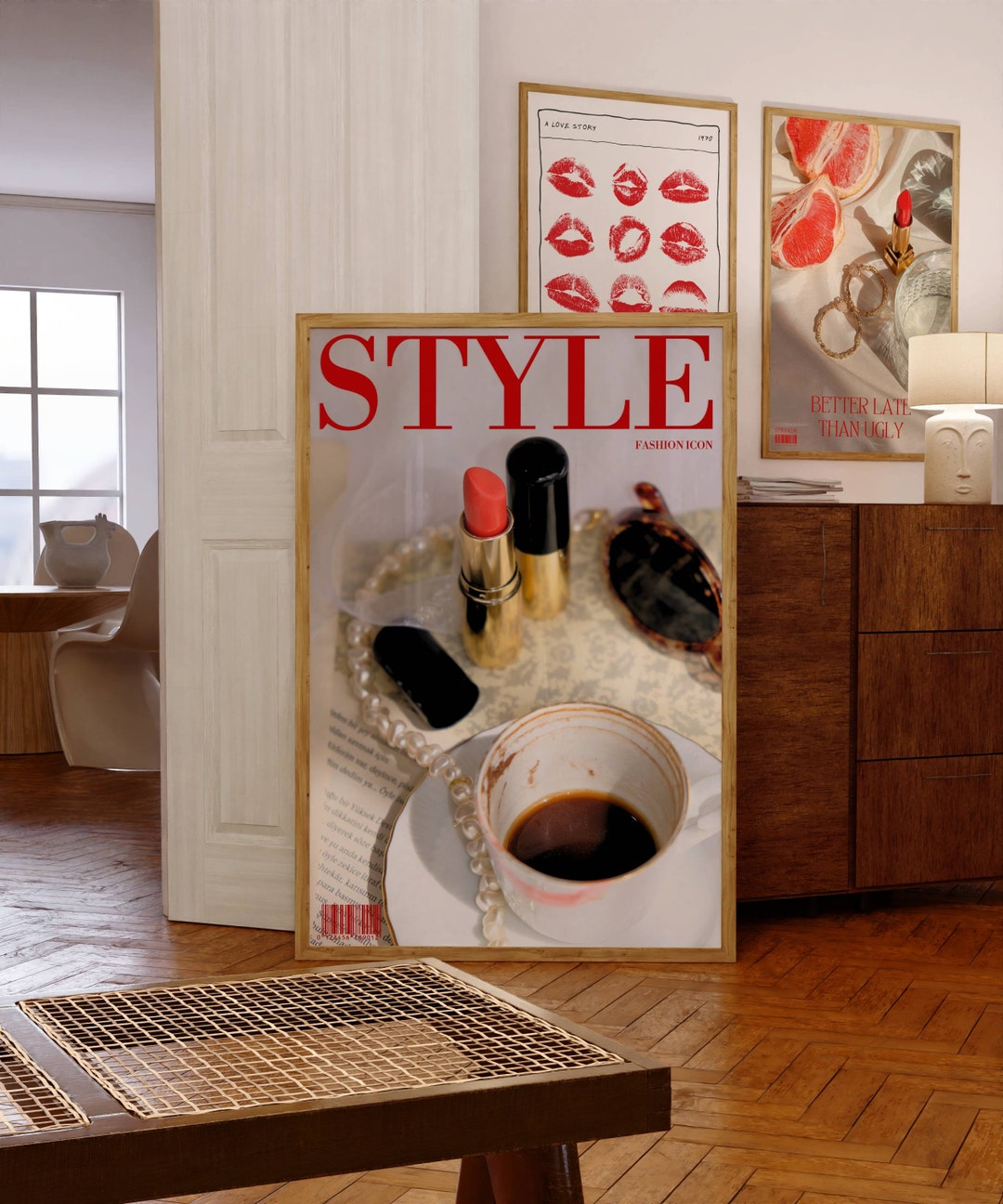 STYLE Magazine Poster, Trendy Magazine Cover Print, Retro 70s Wall ...