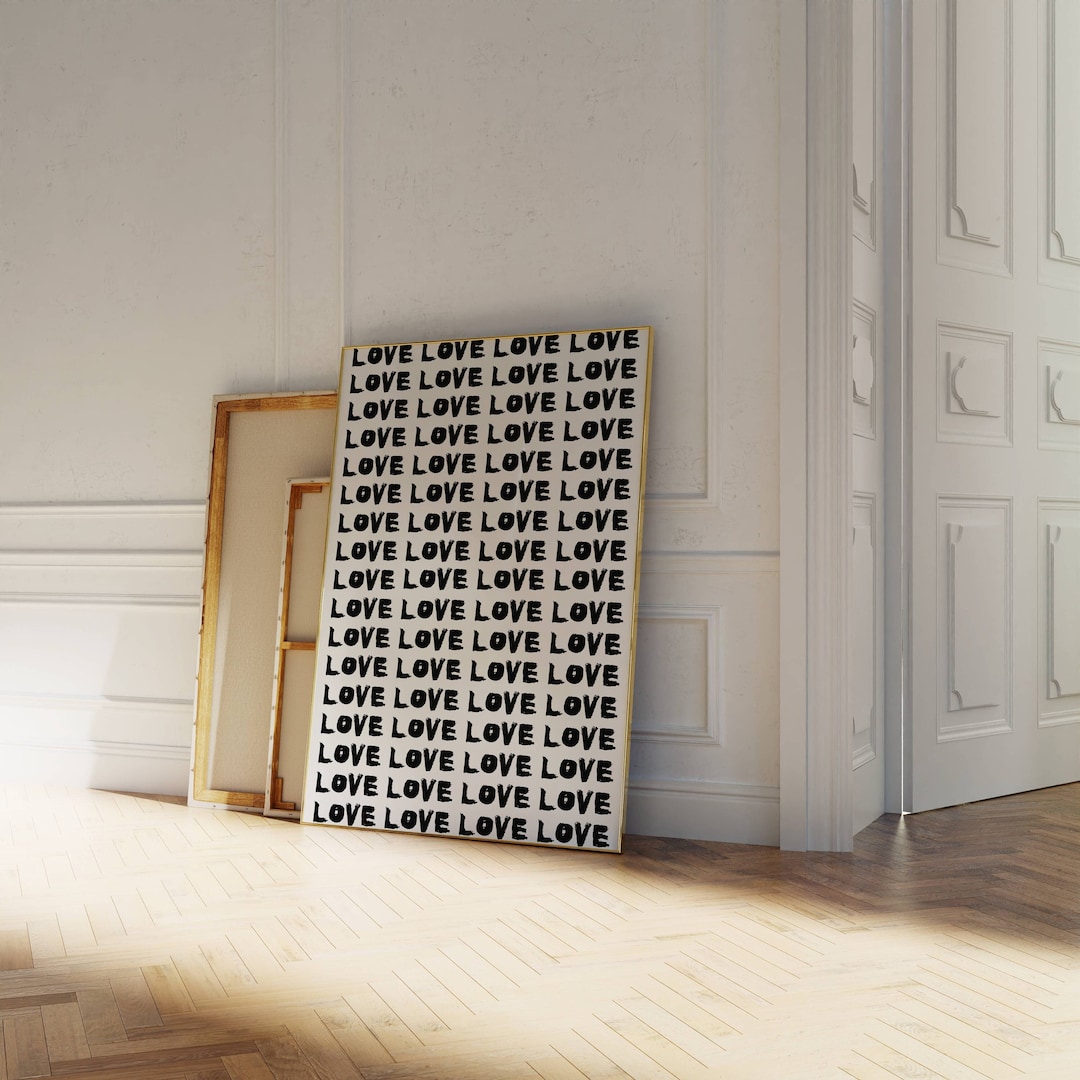 Love Poster, Love Wall Art, Large Size Retro Poster, Retro Quote Poster ...