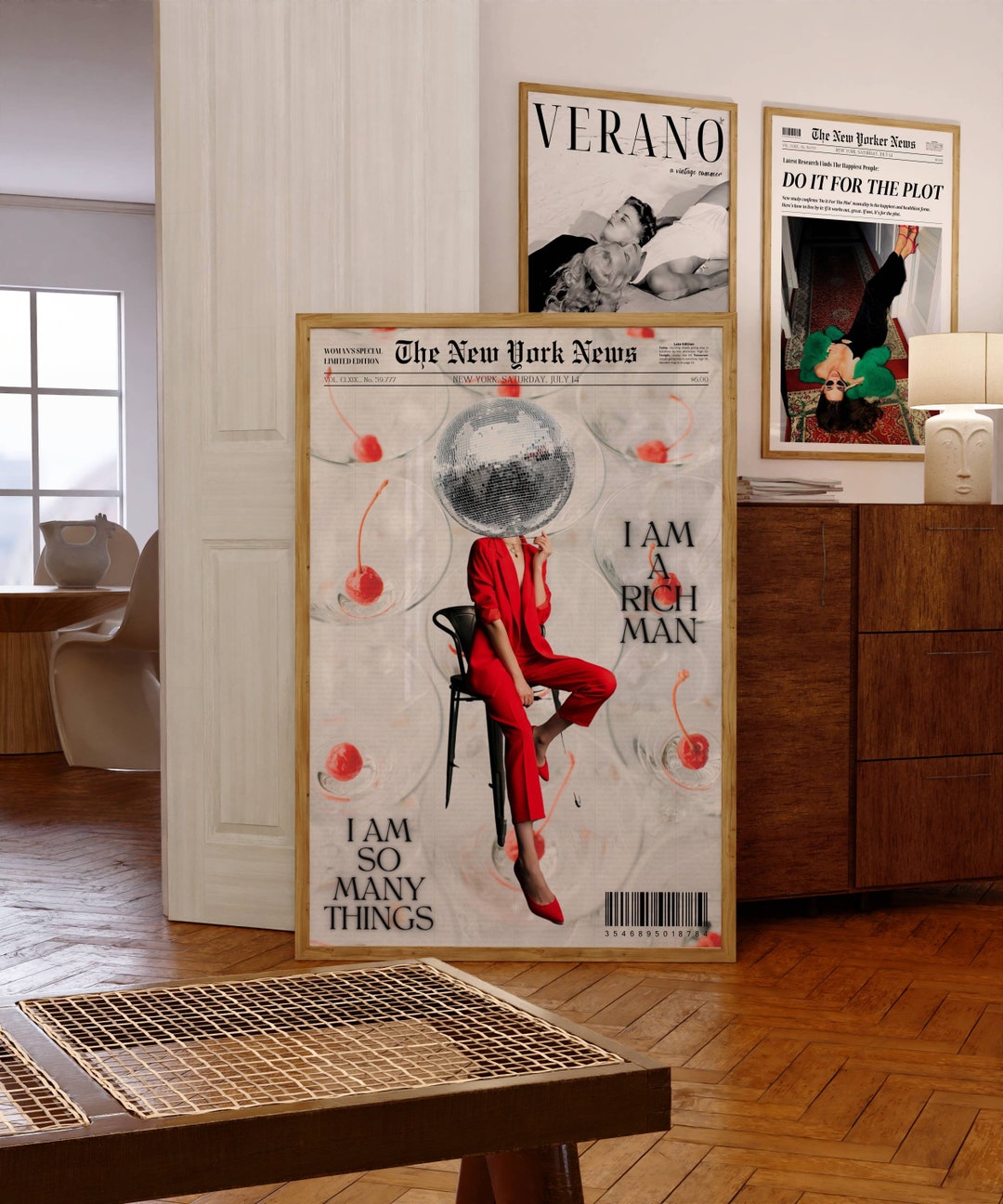 Mom I Am A Rich Man Poster: Feminist Newspaper Print (digital Download ...