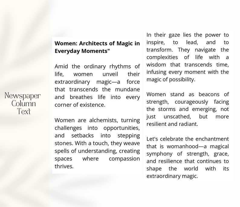 Woman Newspaper Headline Poster, Quote Poster, Retro Bar Cart Feminist ...