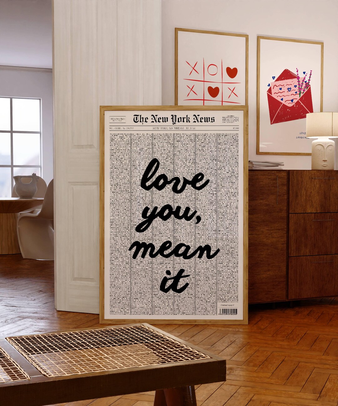 Love You Mean It Newspaper Headline Poster (digital Download) - Etsy