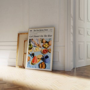 Girl Dinner Poster, Trendy Newspaper Headline Poster, New York News ...