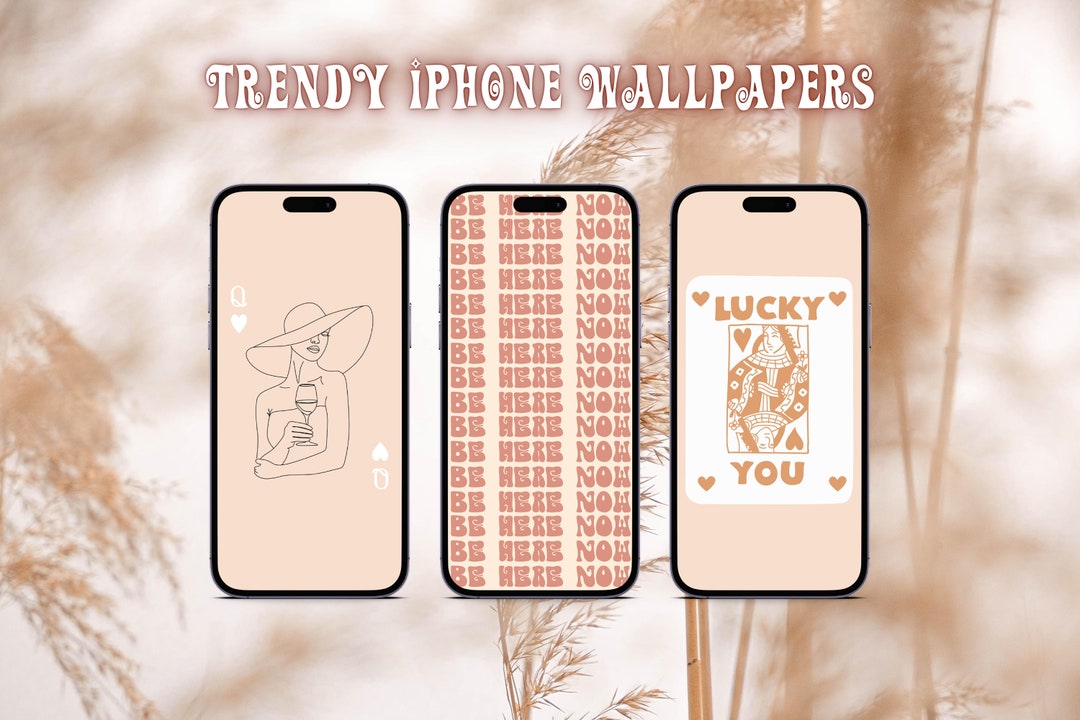 Trendy Boho Minimalist Neutral Brown iPhone 12 13 14 15 - Etsy