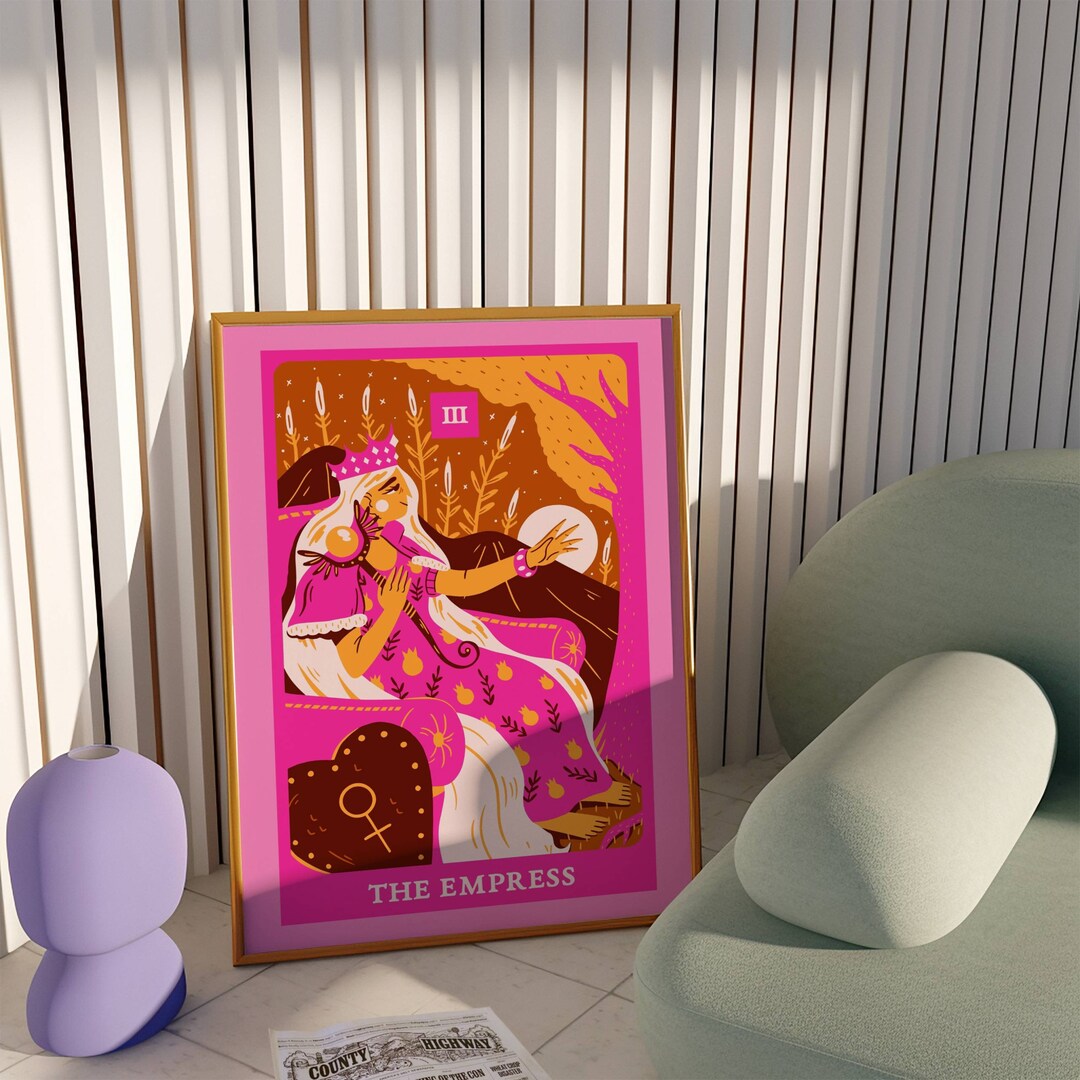 Trendy Celestial Tarot Cards, the Empress Poster, Celestial Spiritual Decor, Aesthetic Room Art ...