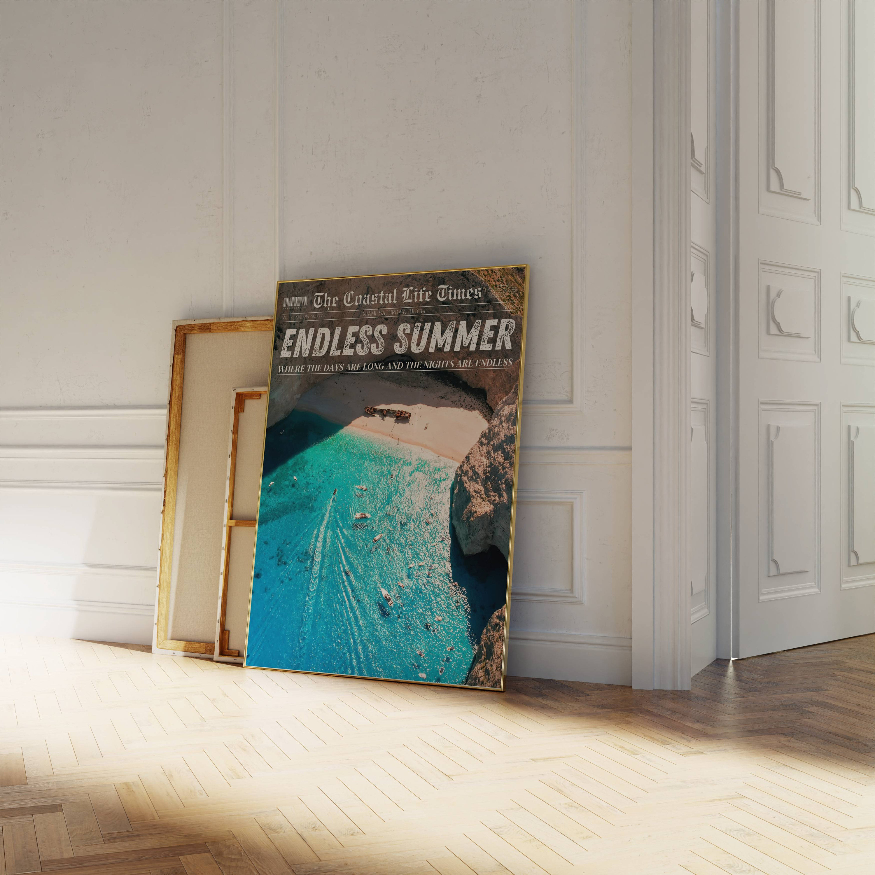 Newspaper Headline Poster, Boat Poster, Vogue Art, Beach Wall Art ...