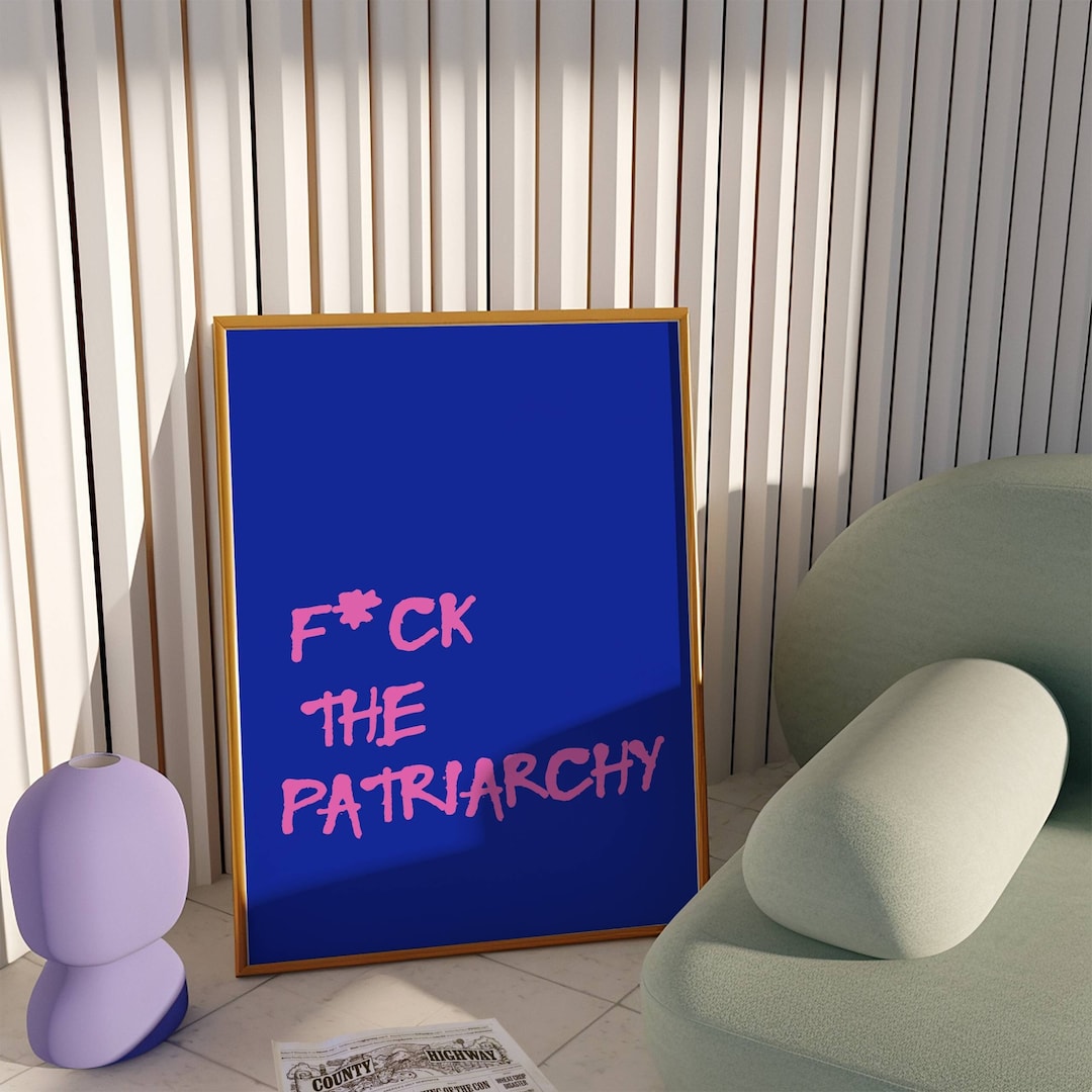 F*ck the Patriarchy Poster, Trendy Quote Poster, Retro Bar Cart ...