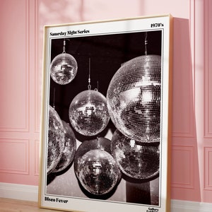 Disco Print, Disco Poster, Trendy Wall Art, Preppy Bar Cart Art, Disco ...