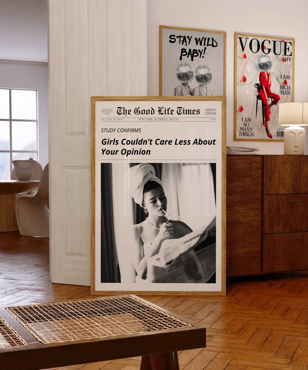 Newspaper Headline Poster Quote Poster Edgy Wall Art Sassy - Etsy