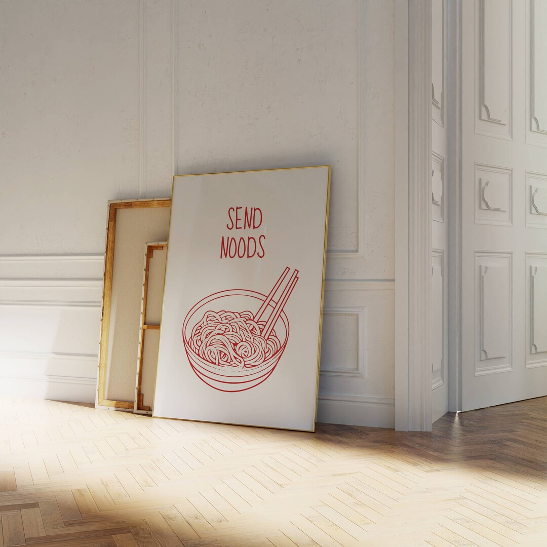 Send Noods, Noodle Print, Noodle Poster, Trendy Food Wall Art ...