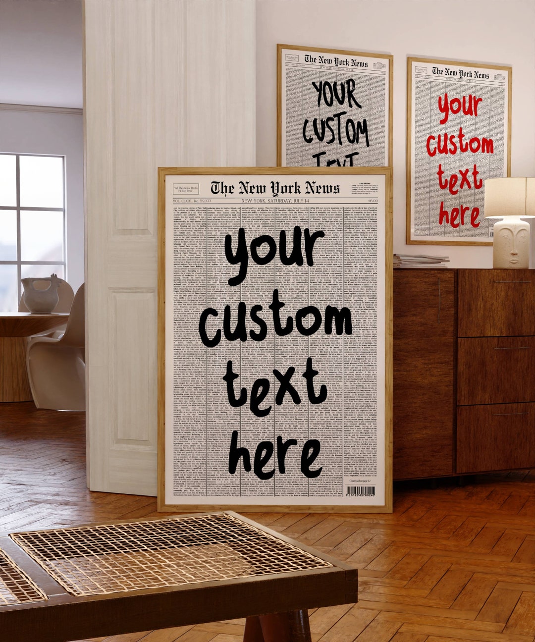 Custom Print, Custom Newspaper Poster, New York News, Aesthetic Quote ...