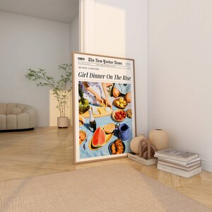 Girl Dinner Poster, Trendy Newspaper Headline Poster, New York News ...