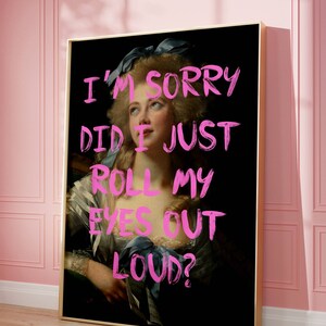 Roll My Eyes Poster, Trendy Vintage Prints, Edgy Wall Art, Sarcasm ...