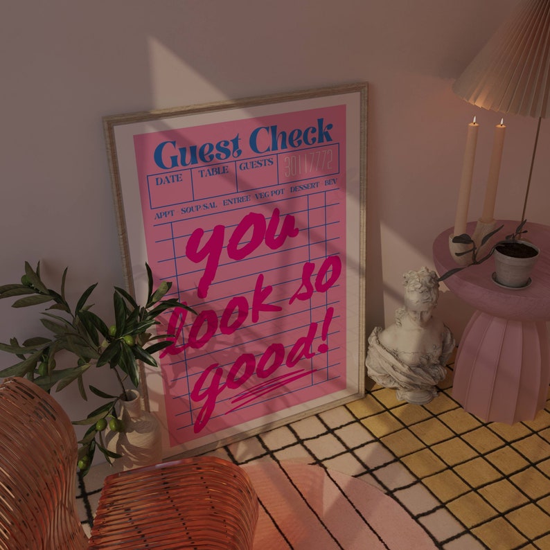 Cartel de recibo de cheque de huésped, impresión de cheque de invitado ...