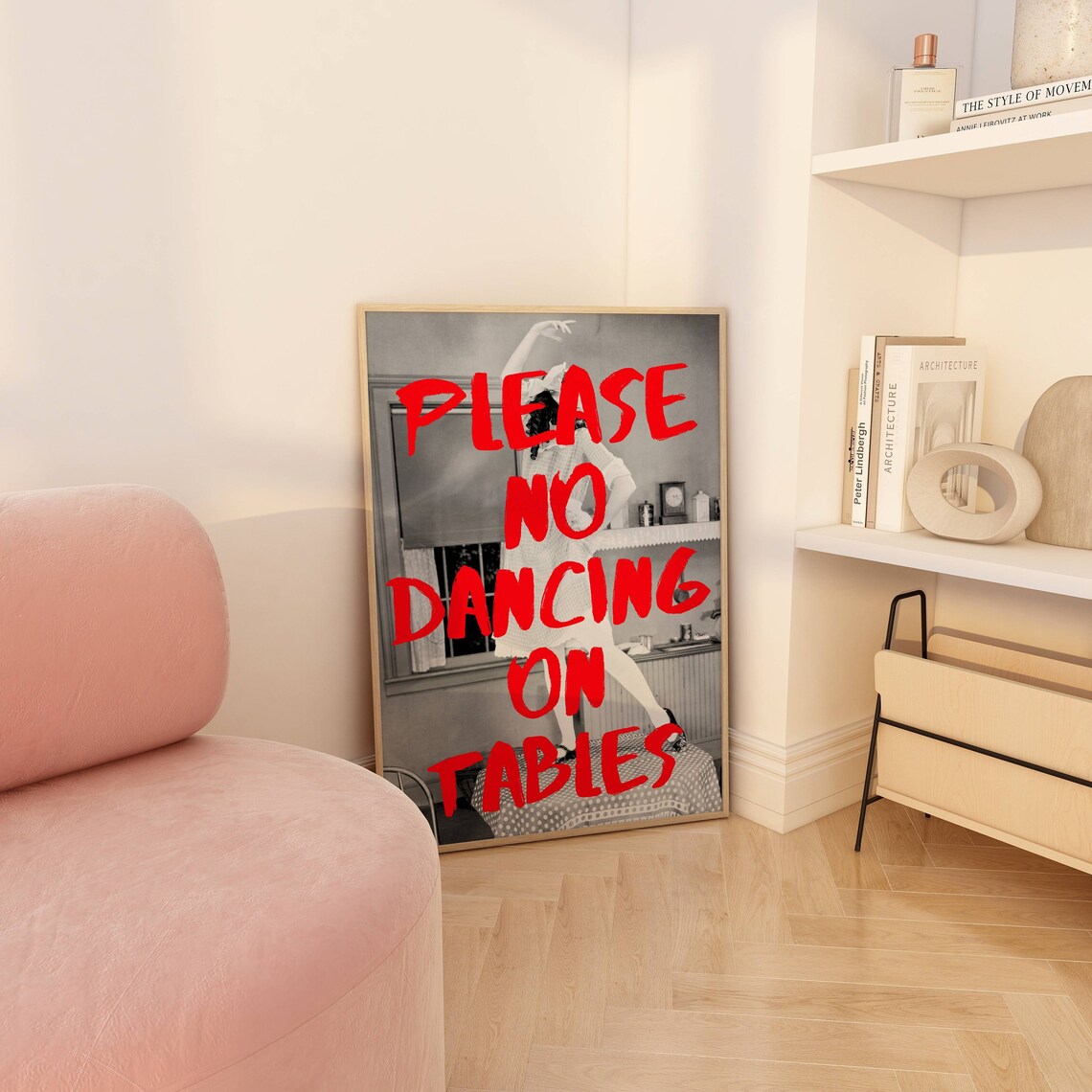 Please No Dancing on Tables Poster: Retro 70s Art Print (digital ...