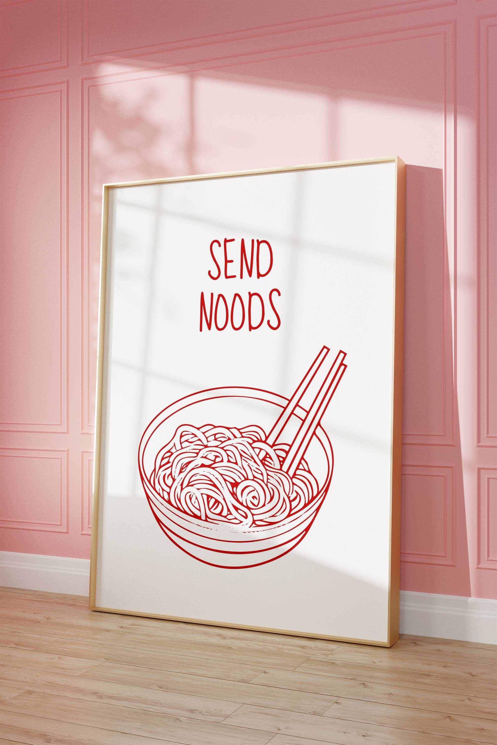 Send Noods, Noodle Print, Noodle Poster, Trendy Food Wall Art ...